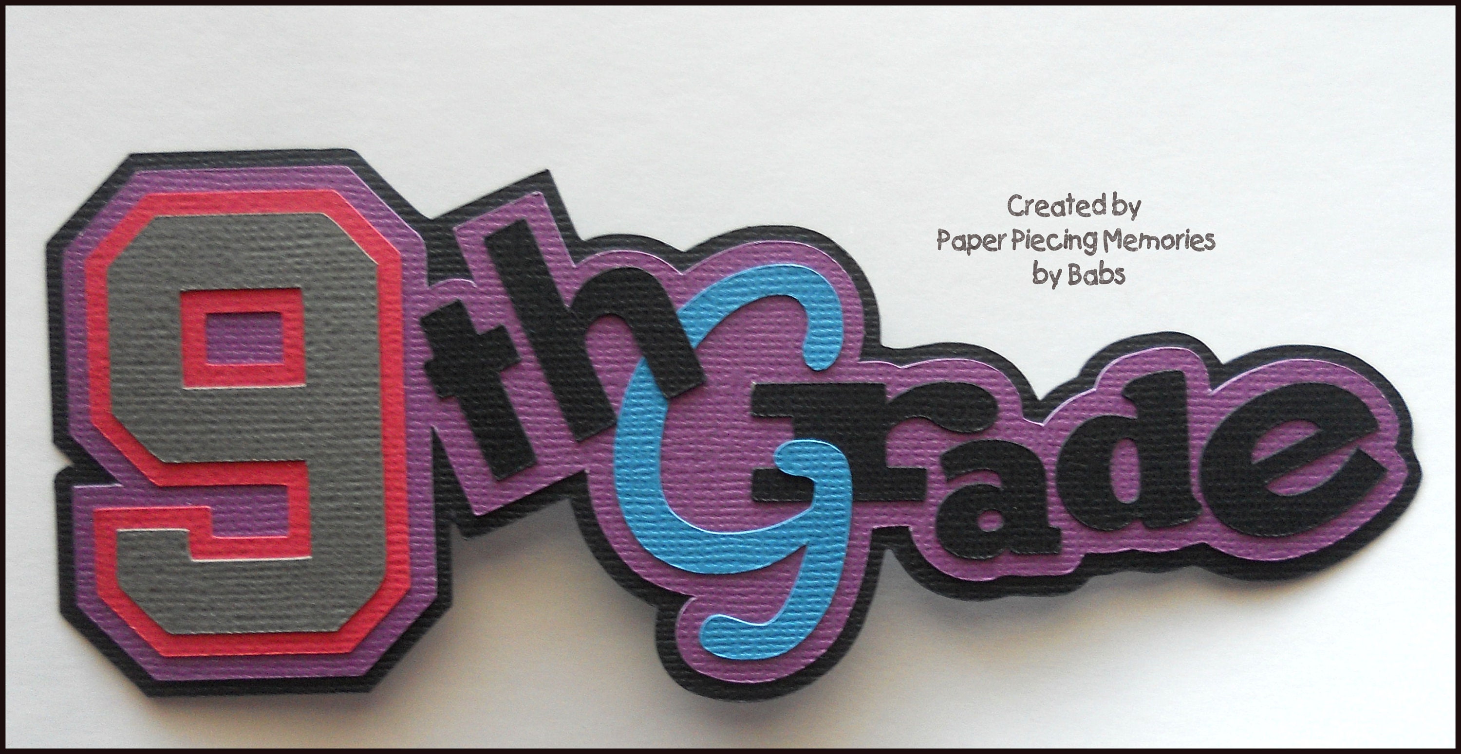 9th Grade Title Premade Paper Piecing by Babs - Etsy