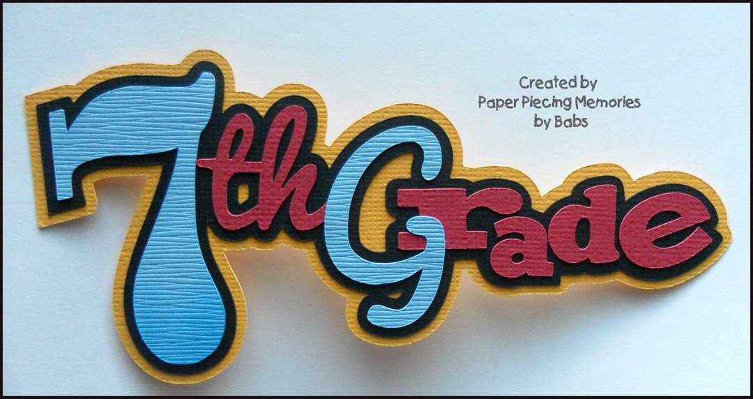 7th Grade Title Premade Paper Piecing by Babs - Etsy