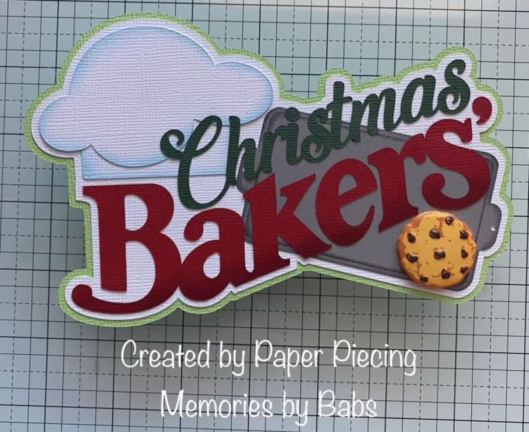 Christmas Bakers Title Premade Paper Piecing by Babs - Etsy