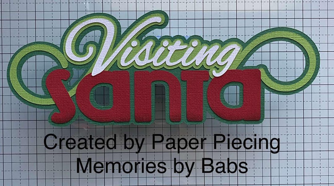 Visiting Santa Title Premade Paper Piecing by Babs - Etsy