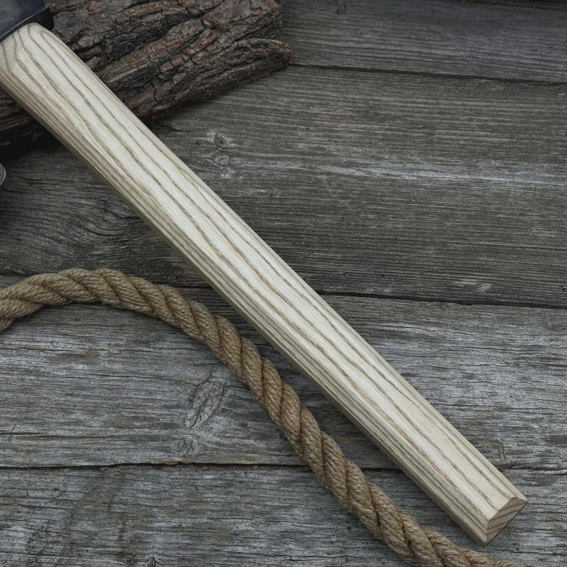 Hand-forged Axe. Sharp Carbon Blade, Ergonomic Ash Handle. Hatchet ...