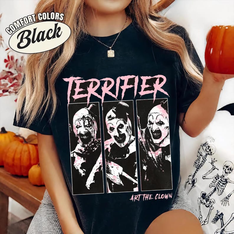 Terrifier Art the Clown Shirt, Horror Movie T-shirt, Scary Clown Tee ...