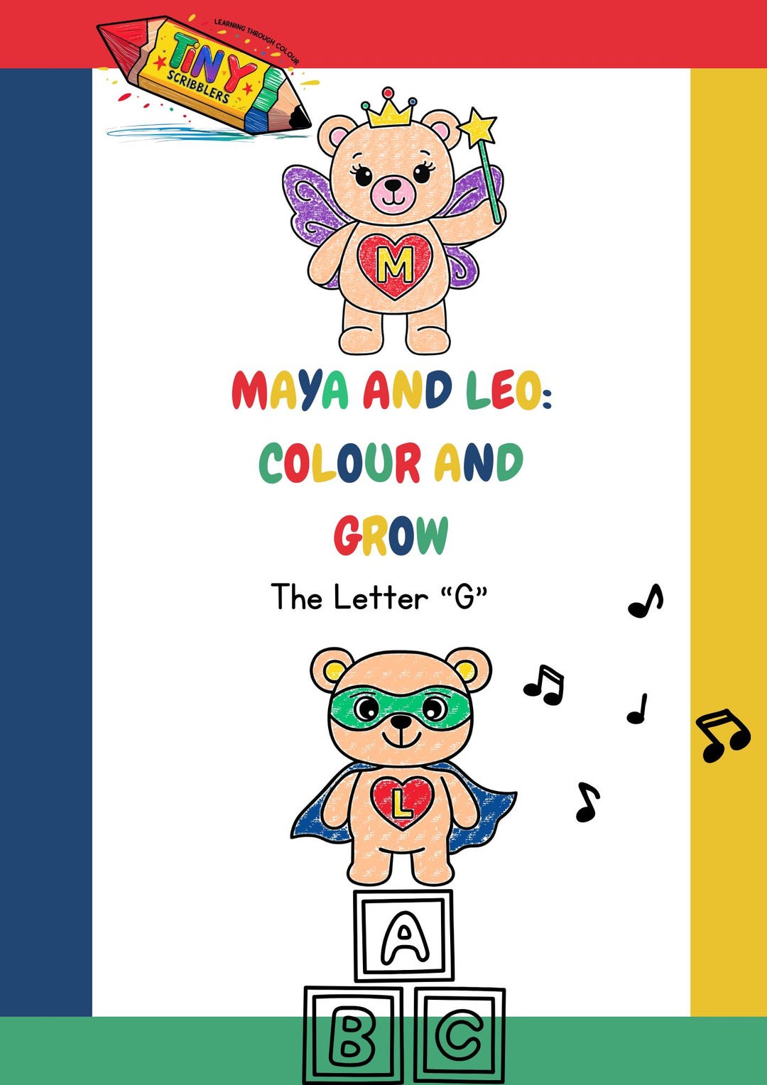 The Letter "g" - Maya and Leo: Colour and Grow - Etsy