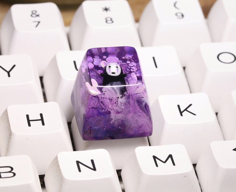 Flash Sale! Handmade Ghost Mask Artisan Keycap, Resin Keycap for ...