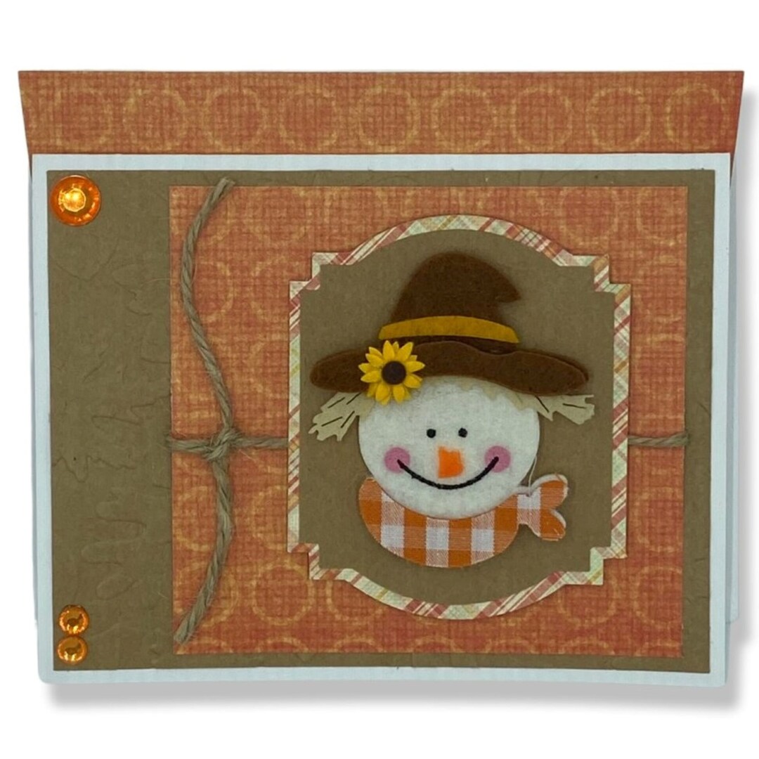 Scarecrow Card Scarecrow Handmade Thanksgiving Card - Etsy