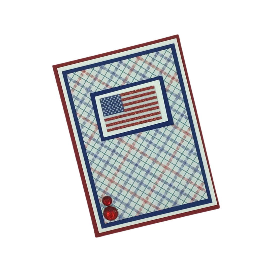 Handmade U.S. Flag Card, Patriotic Military Card - Etsy
