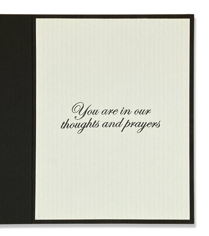 Black Embossed Sympathy Card, Sympathy Card, Handmade Sympathy Card ...
