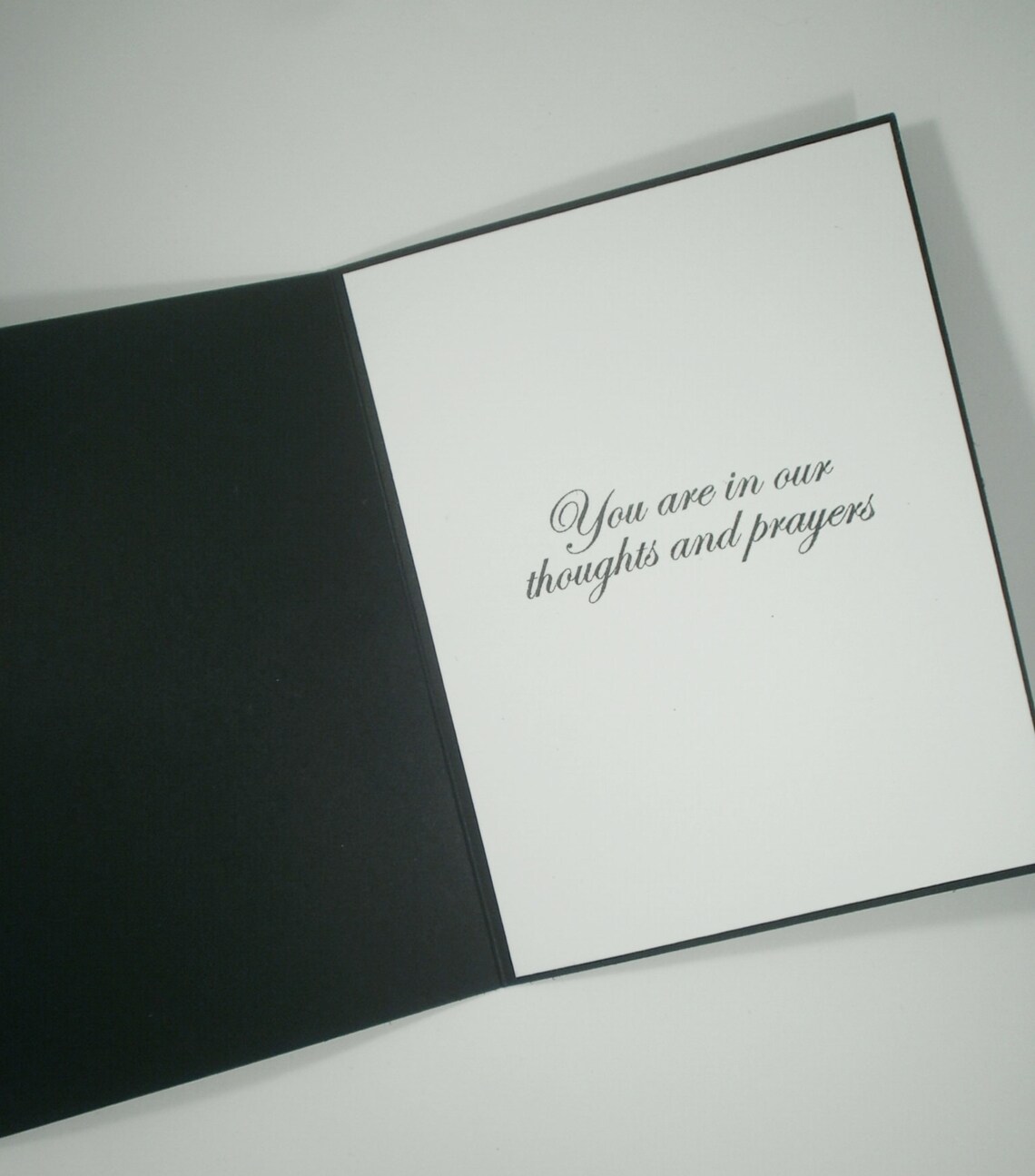 Black Embossed Sympathy Card Sympathy Card Handmade Sympathy | Etsy