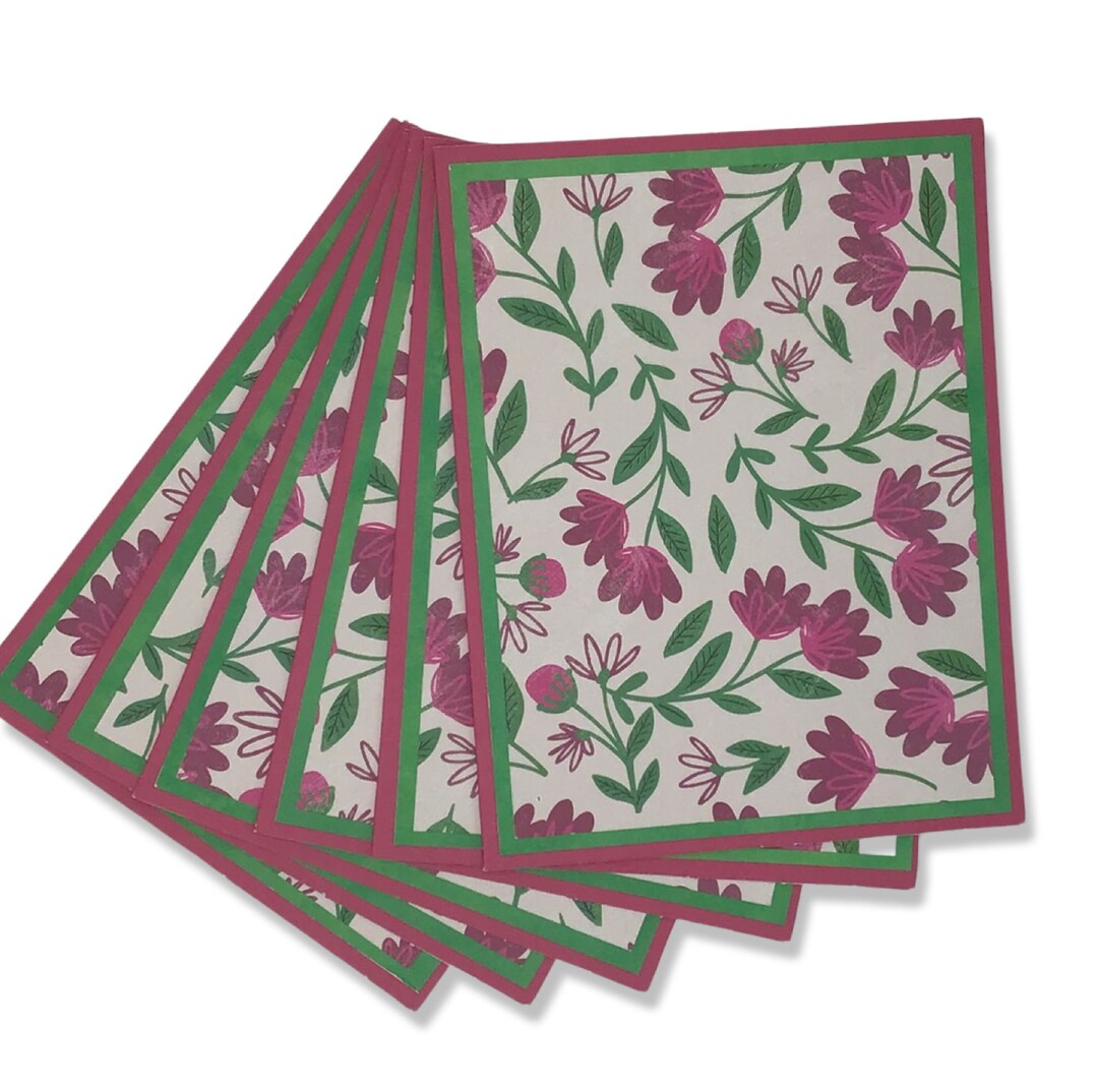 All Occasion Note Cards, Blank Cards, Note Card Set, Pink Floral Note ...