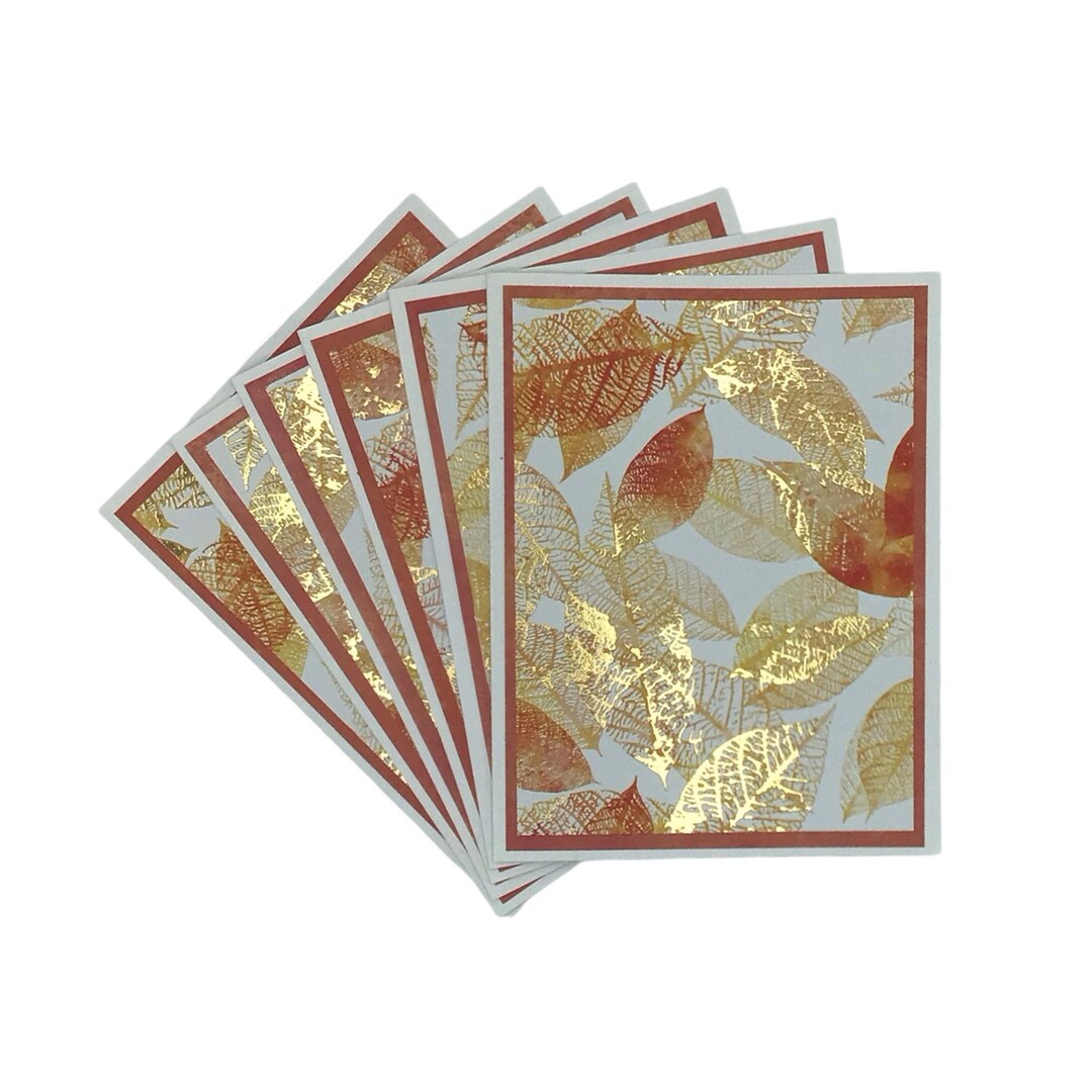 Fall Card Set, Fall Leaves Cards, Thanksgiving Cards, Set of 6, Autumn ...