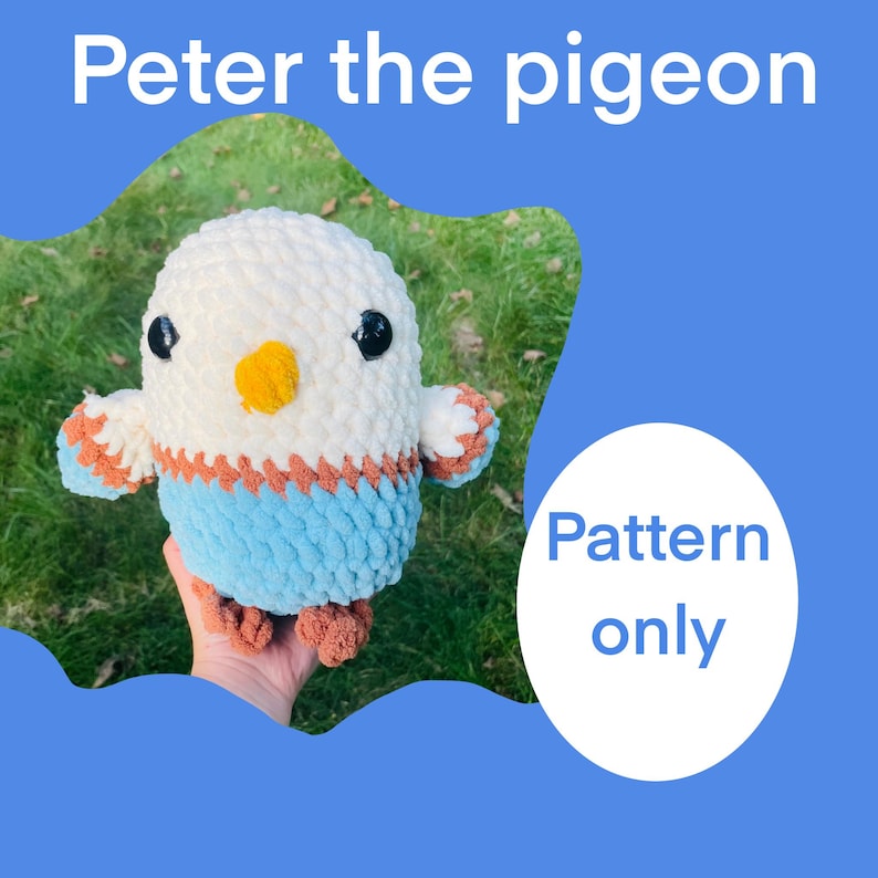 Peter the Pigeon Crochet Pattern. Pattern Only, Not the Physical ...