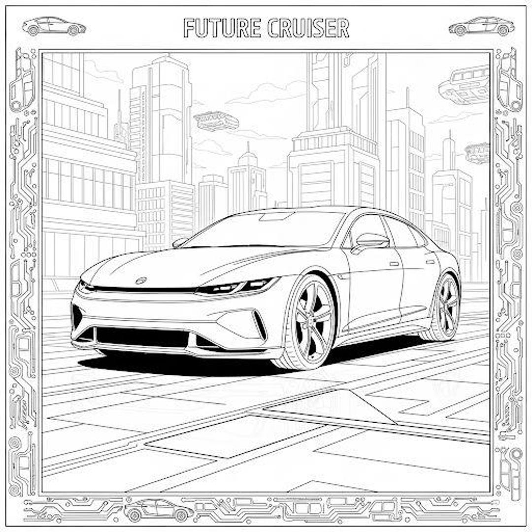 50 Car, Buses, and Trucks Coloring Pages - Etsy