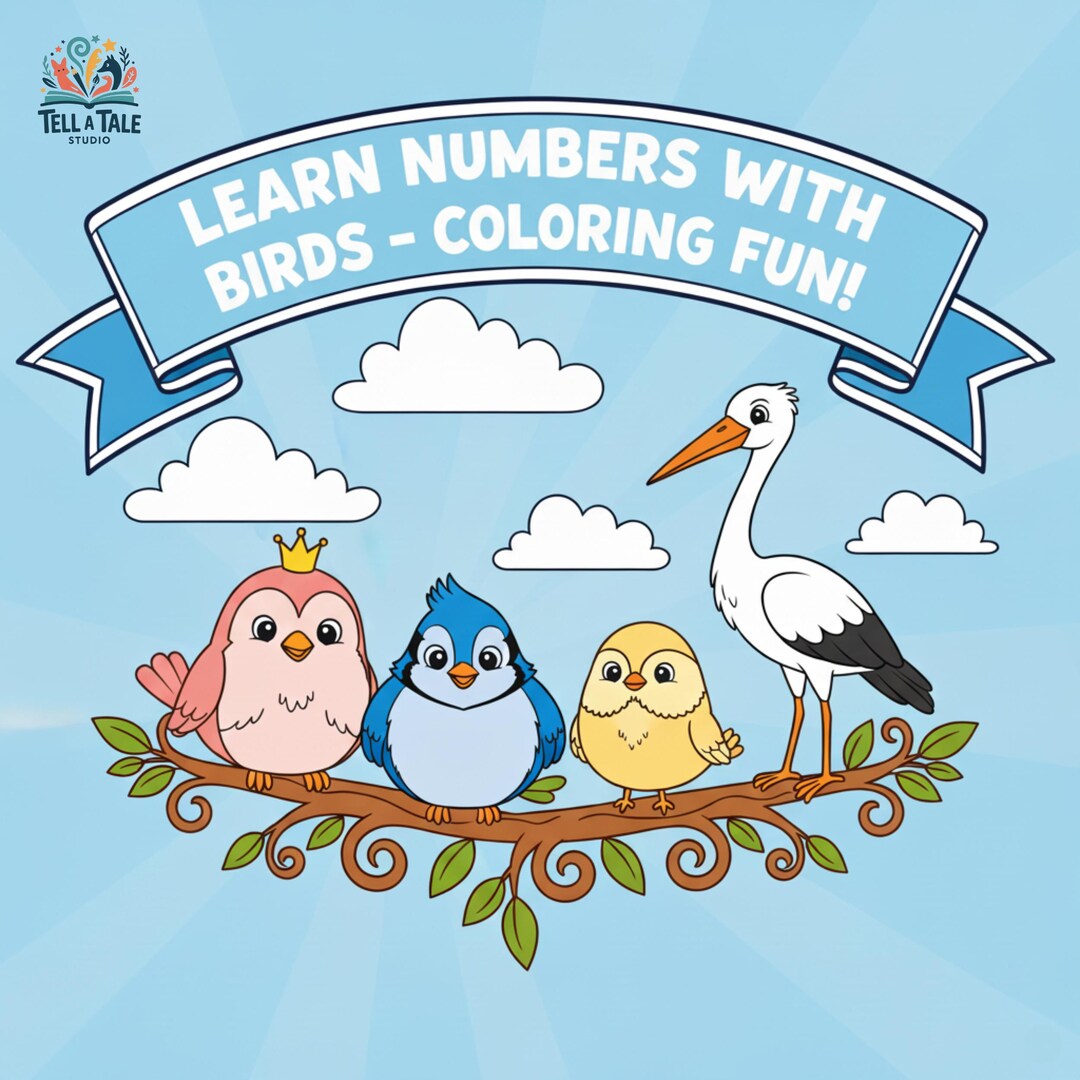 Bird Counting Coloring Pages: Numbers 1-10 Learning (PDF Download ...