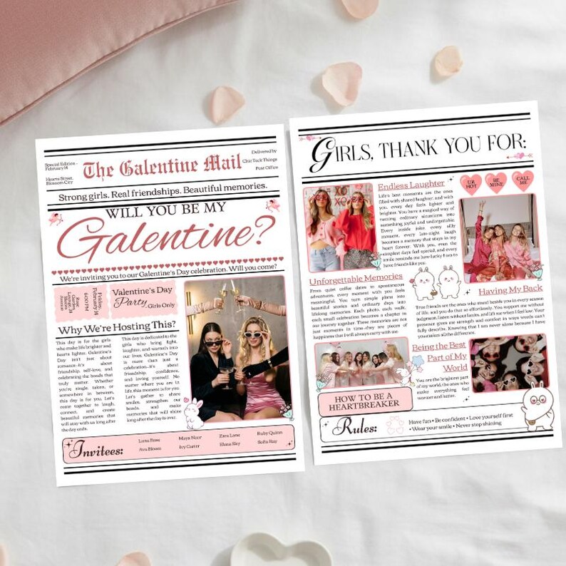 Editable Valentines Day Newspaper Canva Template, Custom Cupid ...