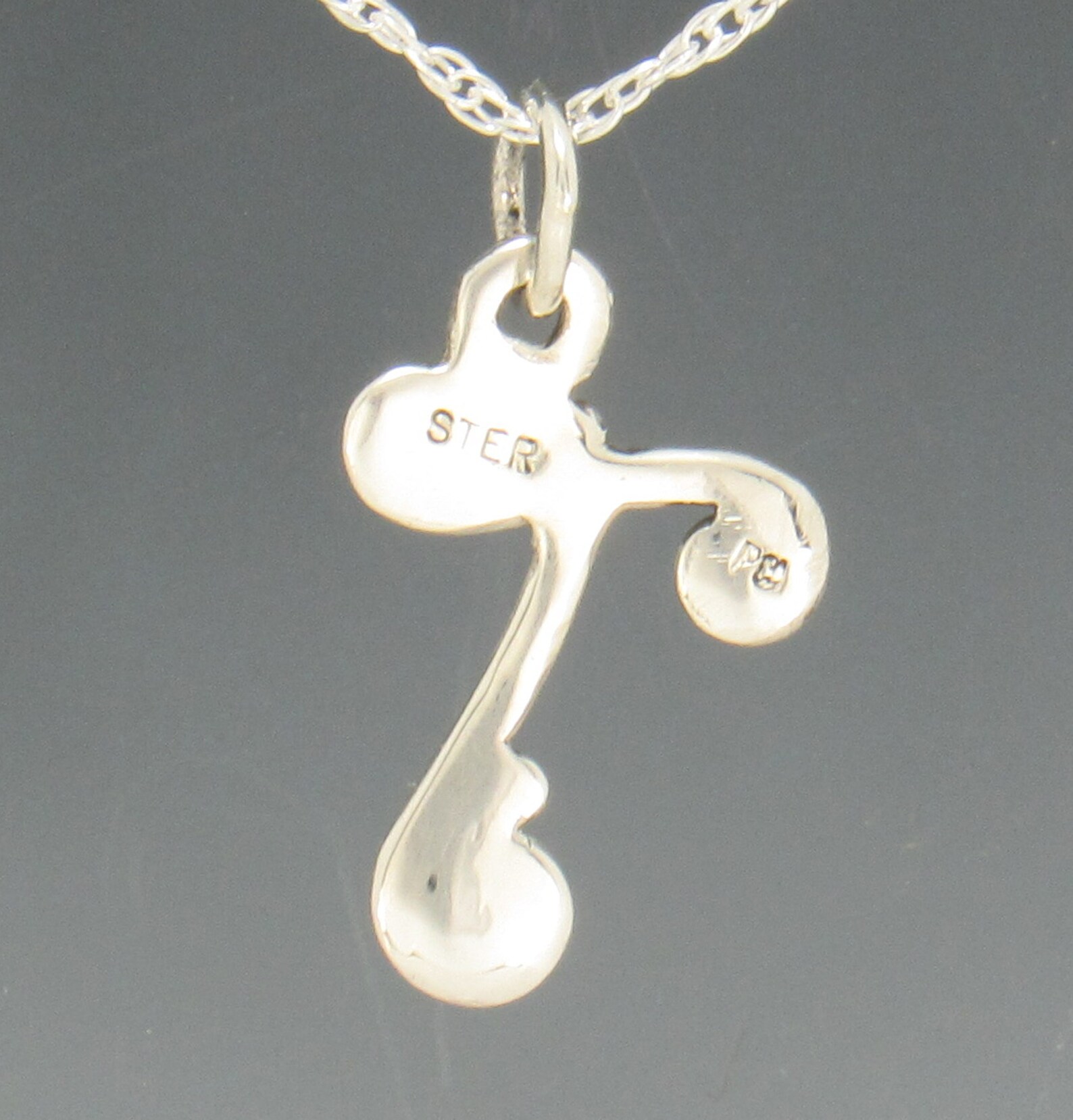 Sterling Silver Letter t Pendant or Charm - Etsy