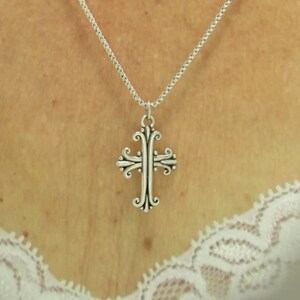 Sterling Silver Cross With 18" Chain, Handmade One of a Kind Artisan ...
