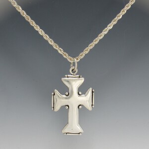 Silver Iron Cross Pendant/ Sterling Silver Iron Cross/ Cross Necklace ...