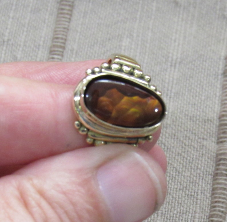 14ky Gold Fire Agate Ring Handmade One of a Kind Artisan Ring - Etsy
