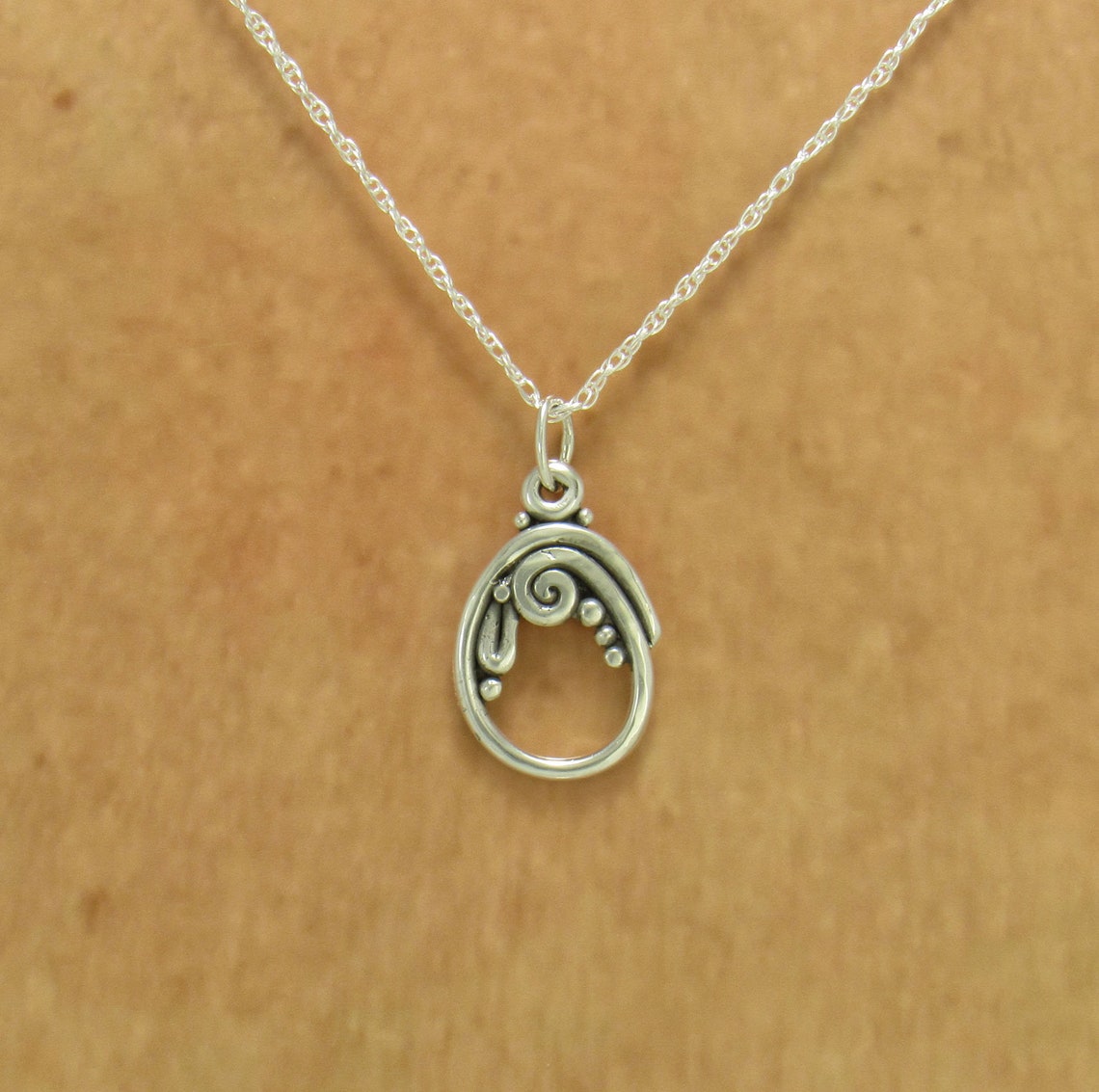 Sterling Silver Letter o Pendant or Charm - Etsy