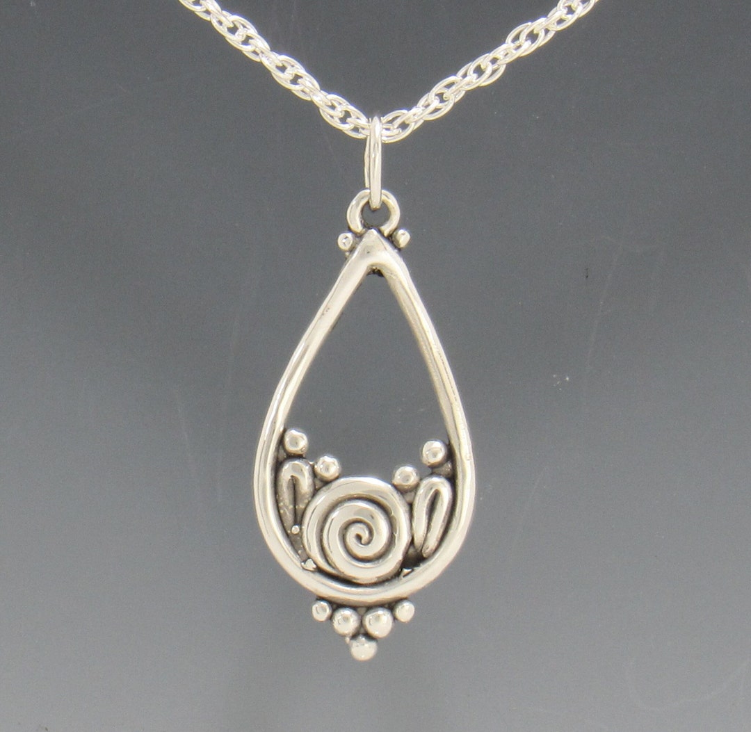 Sterling Silver Unique Pendant, Has 18" Sterling Silver Chain, Handmade ...