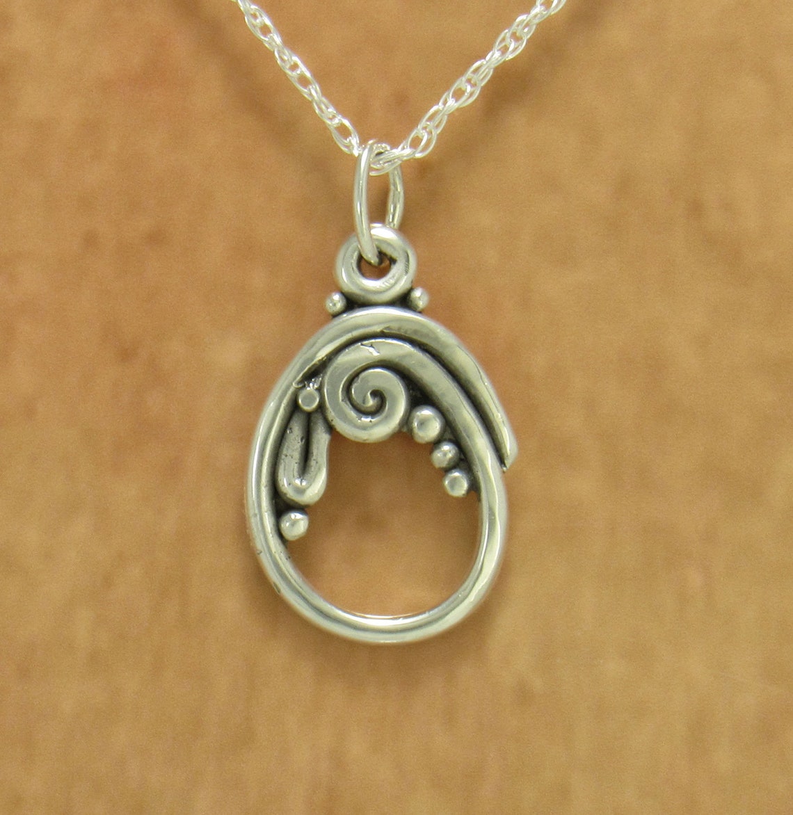 Sterling Silver Letter o Pendant or Charm - Etsy