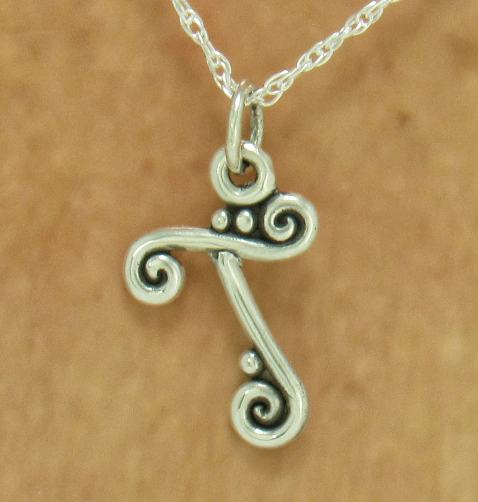 Sterling Silver Letter t Pendant or Charm - Etsy