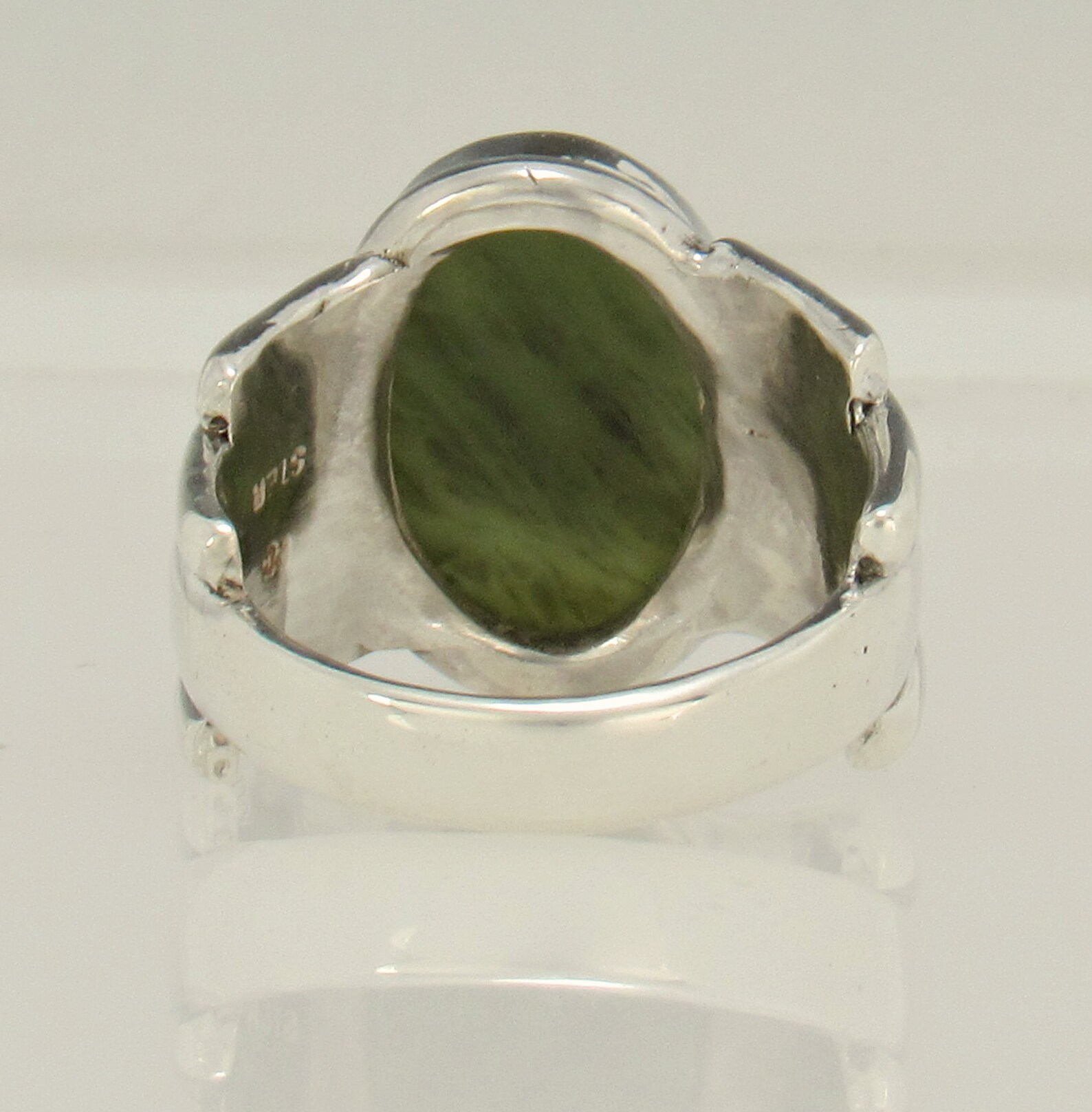 Sterling Silver Large Jade Ring Handmade One of a Kind - Etsy