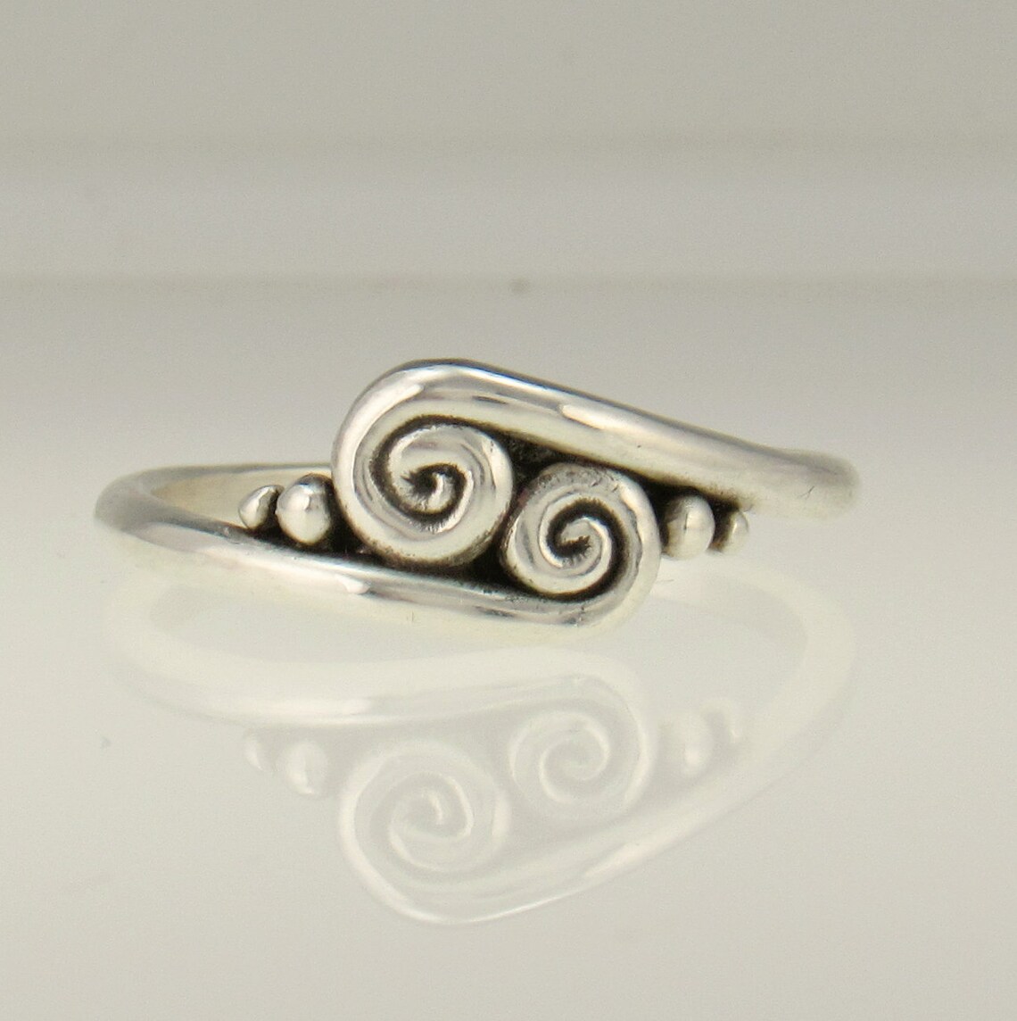 Sterling Silver Double Scroll Ring Handmade One of a Kind - Etsy
