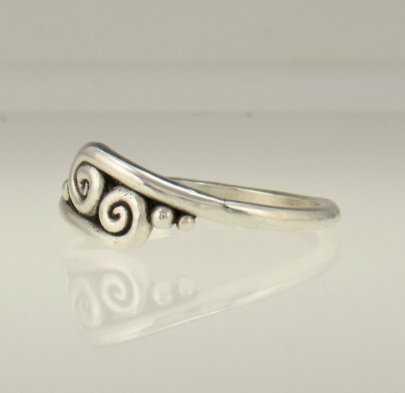 Sterling Silver Double Scroll Ring Handmade One of a Kind - Etsy