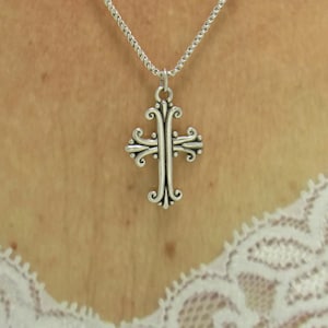 Sterling Silver Cross With 18" Chain, Handmade One of a Kind Artisan ...
