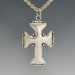 Silver Iron Cross Pendant/ Sterling Silver Iron Cross/ Cross Necklace ...