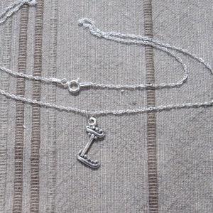 Sterling Silver Letter "l" Pendant or Charm, Handmade One of a Kind ...