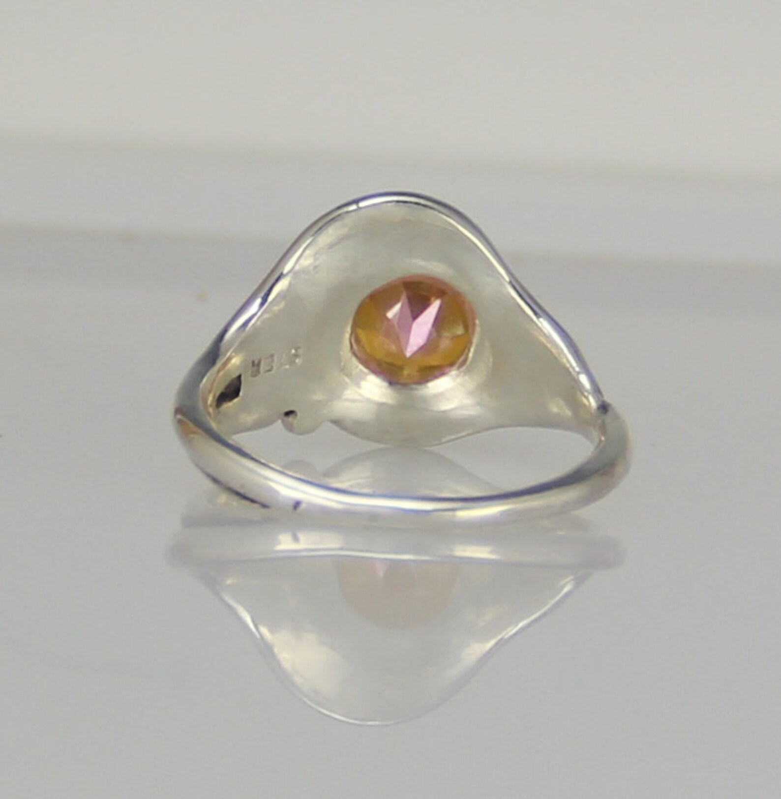 Sterling Silver Orange Azotic Topaz Ring Handmade One of a - Etsy