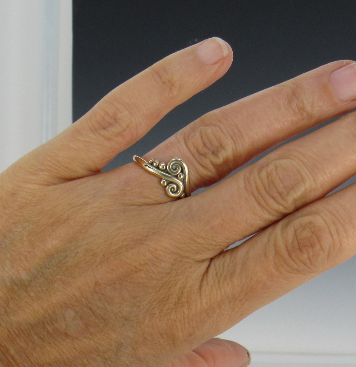 14ky Gold Double Swirl Ring Handmade One of a Kind Ring Made - Etsy