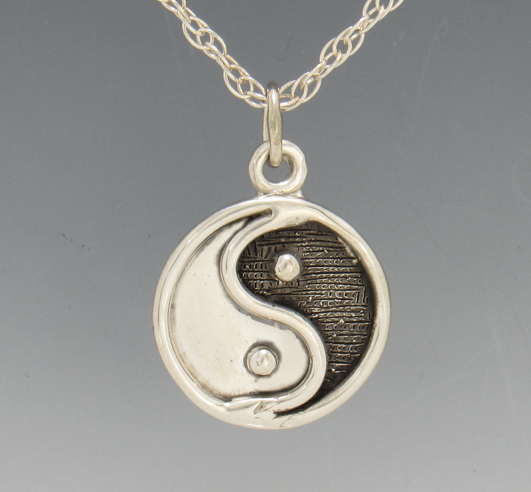 Silver Yin and Yang Necklace/ Yin Yang Pendant/ Yin Yang Jewelry ...
