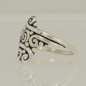 Sterling Silver Large Swirl Ring- Handmade One of a Kind Artisan Ring ...