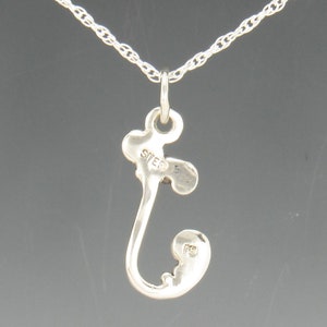 Sterling Silver Letter "j" Pendant or Charm, Handmade One of a Kind ...
