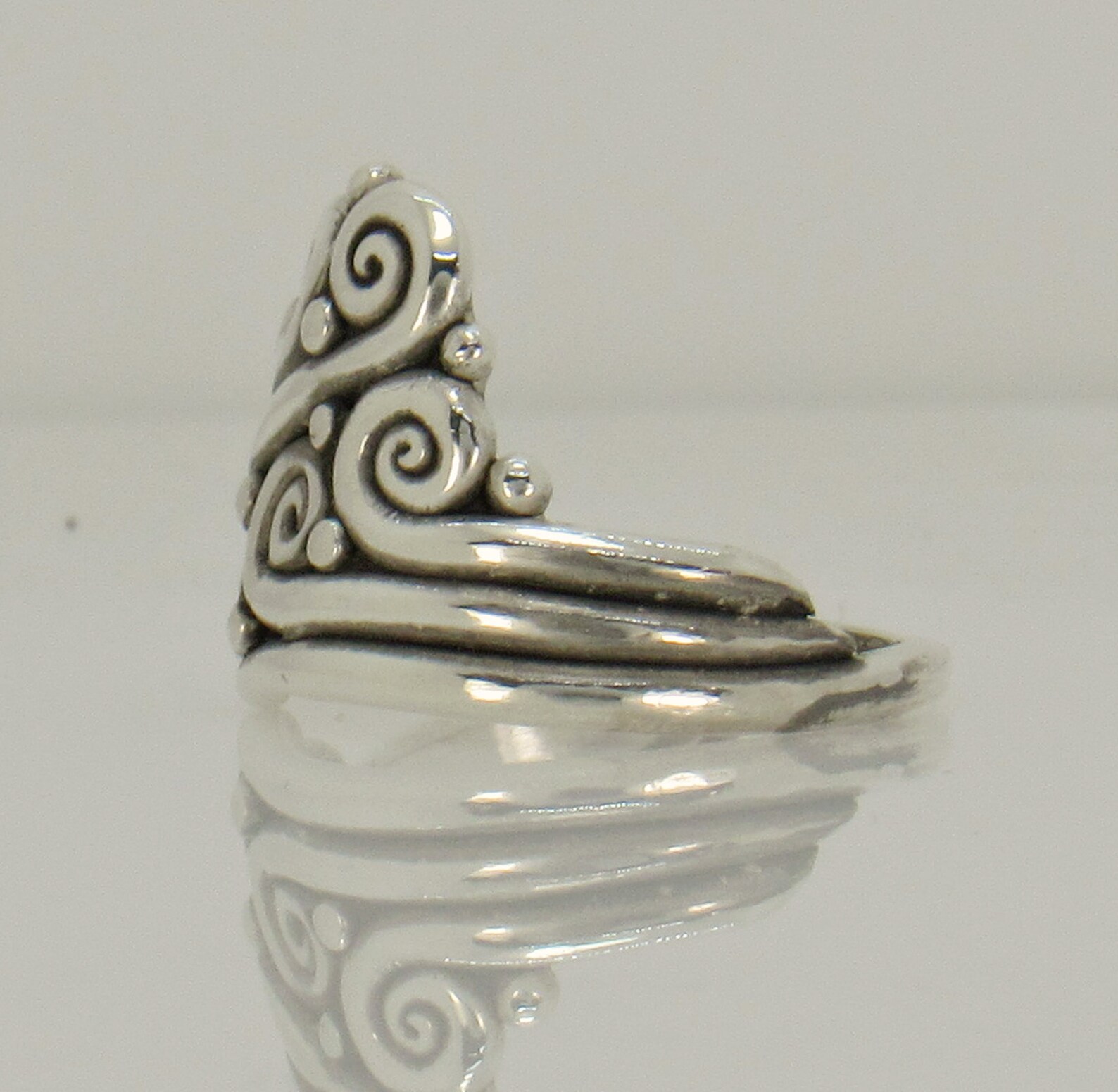 Sterling Silver Swirl Ocean Wave Ring Handmade One of a Kind - Etsy