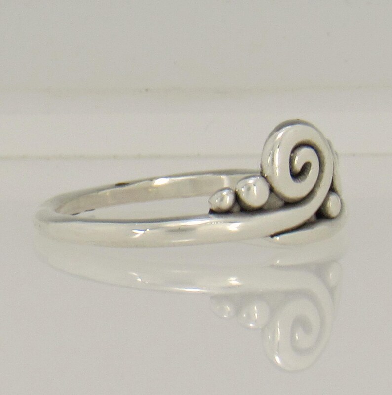 Sterling Silver Swirl Ring- Handmade One of a Kind Artisan Ring Made in ...