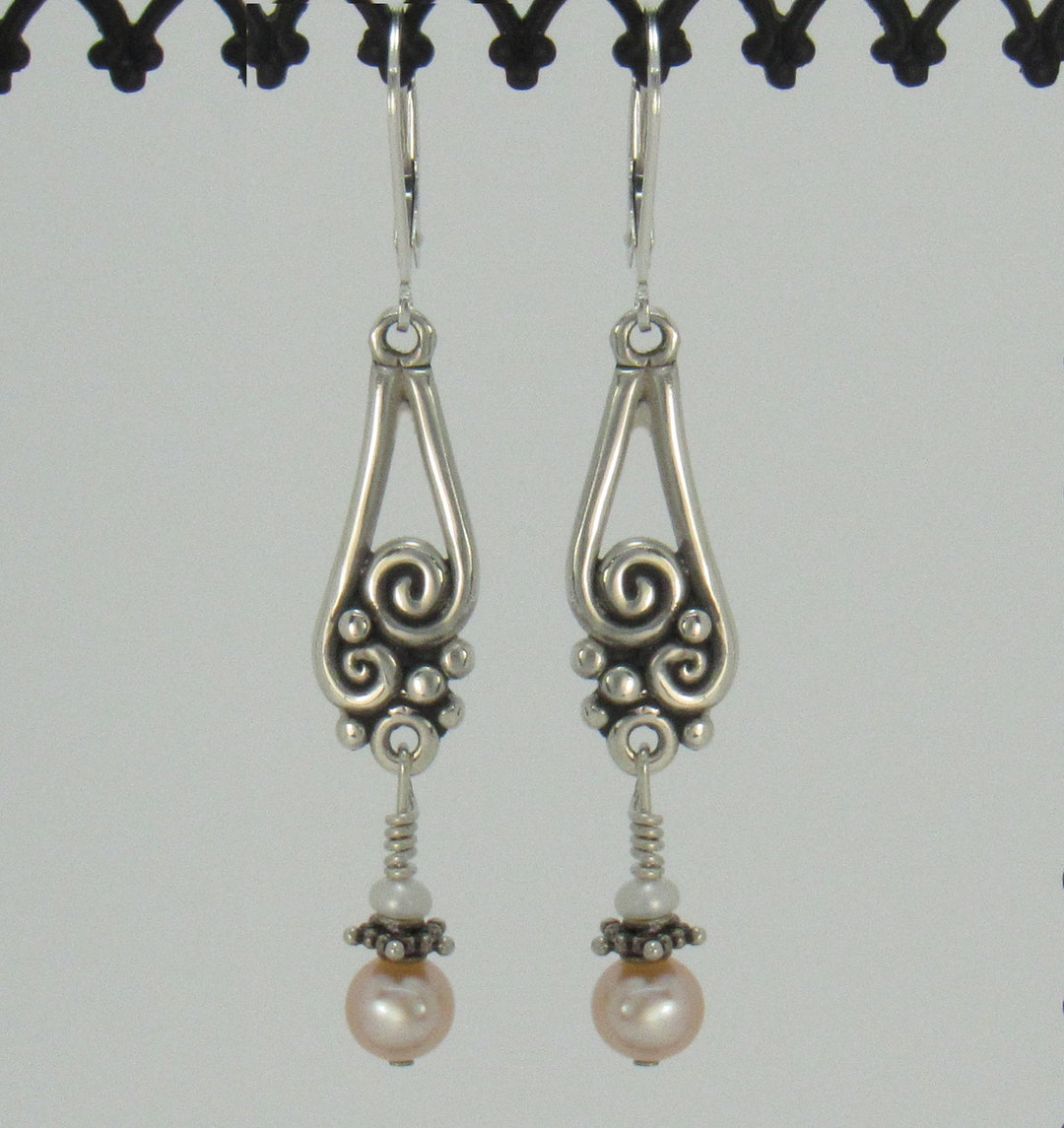 Sterling Silver Handmade One of a Kind Artisan Earrings With Dangle ...