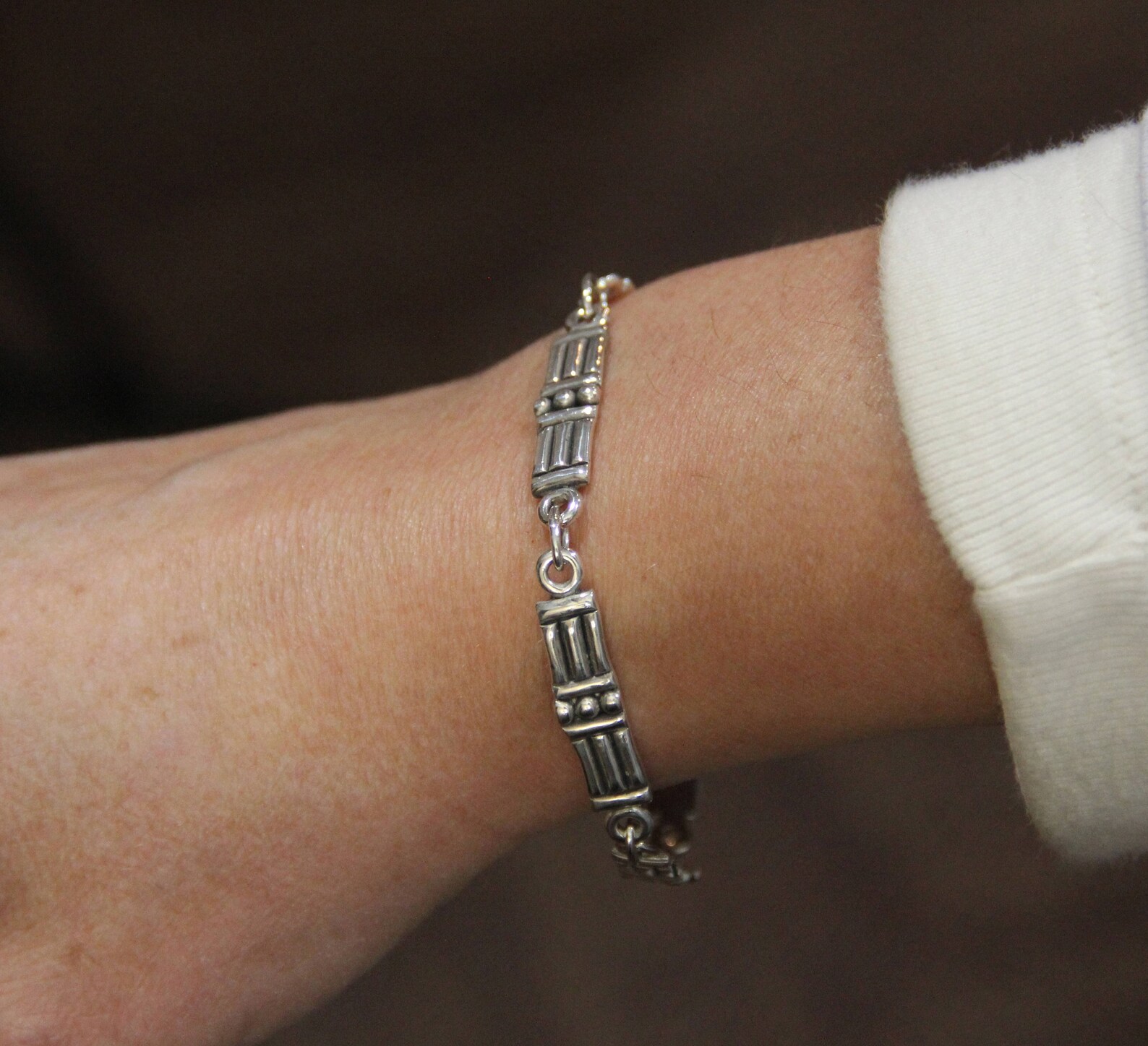 Sterling Silver Unisex Link Bracelet 7 3/4 Handmade - Etsy