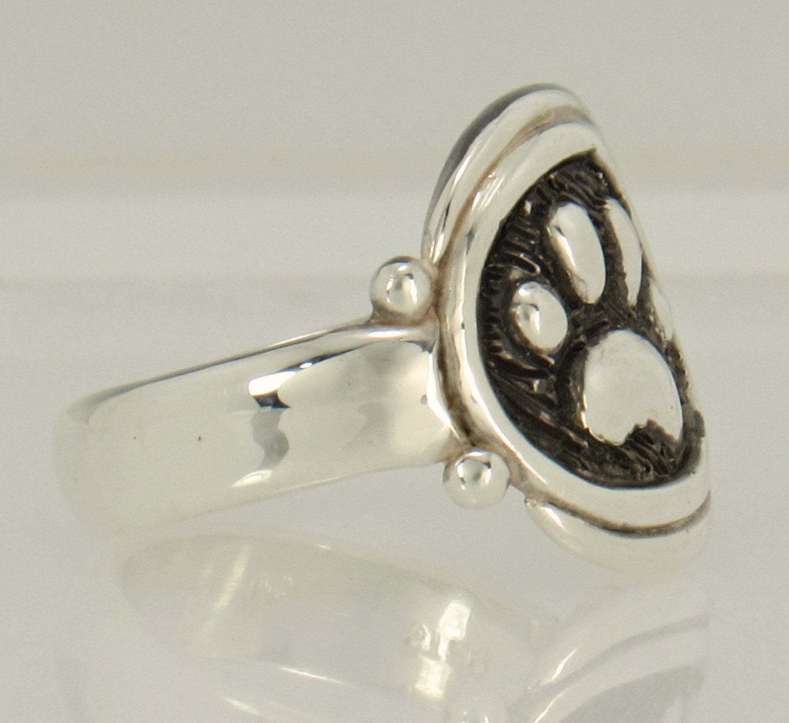 Sterling Silver Paw Print Ring- Handmade One of a Kind Artisan Ring ...