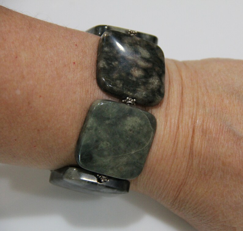 Star Galaxy Jasper Bead Stretch Bracelet- Handmade One of a Kind ...