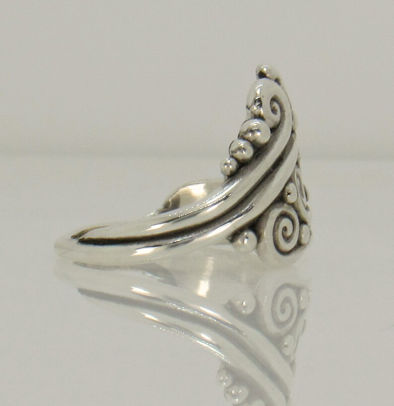Sterling Silver Swirl Ocean Wave Ring Handmade One of a Kind - Etsy