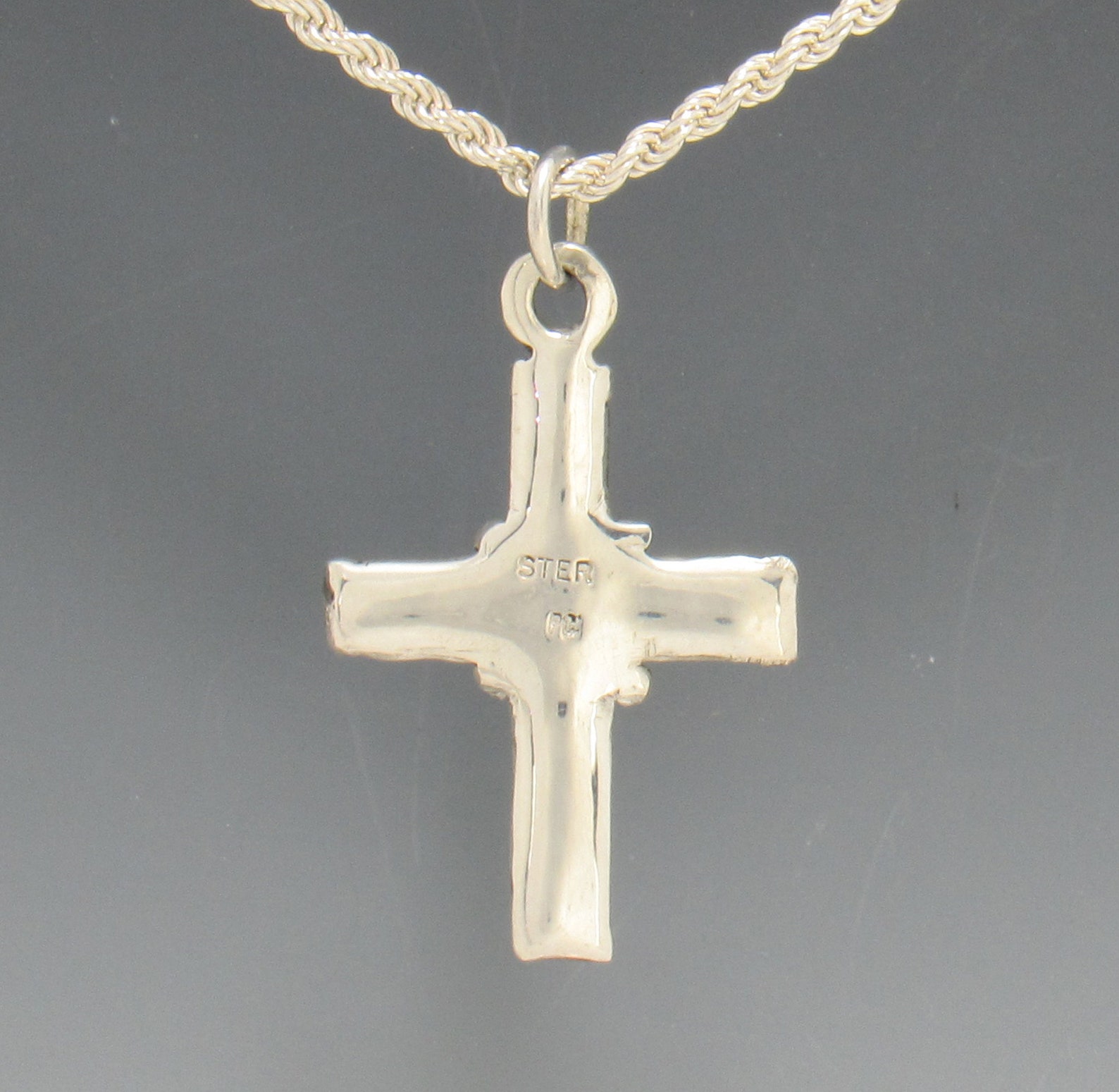 Plain Sterling Silver Cross With 18 Chain Handmade - Etsy