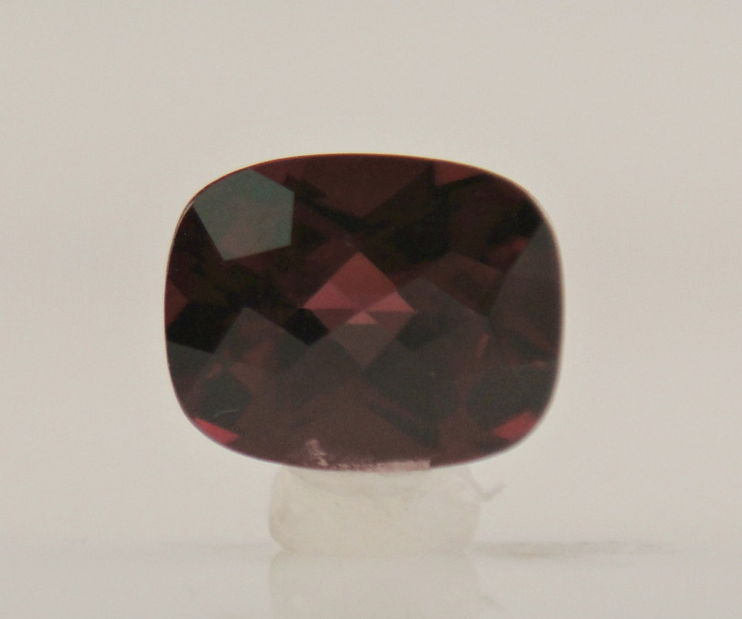 Cushion Cut Faceted Red Raspberry Garnet Loose Stone. Garnet Measures ...