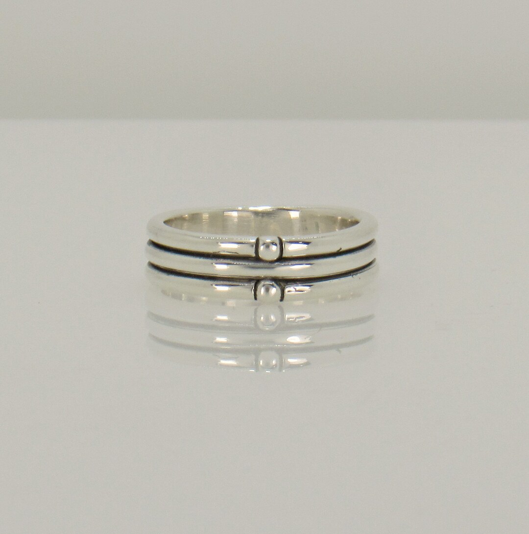 Sterling Silver Band, Handmade One of a Kind Artisan Ring Made in the ...