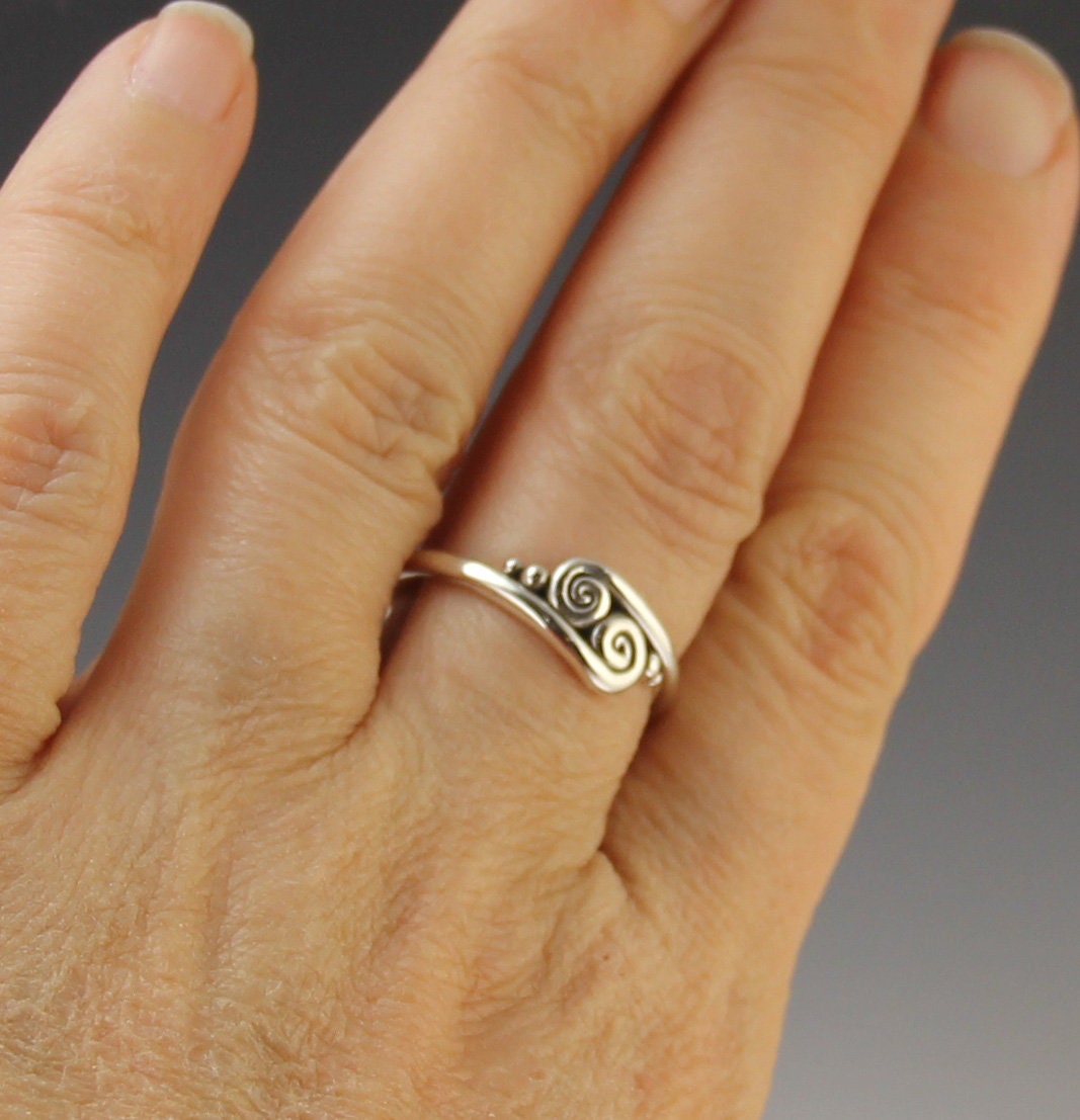 Sterling Silver Double Scroll Ring Handmade One of a Kind | Etsy