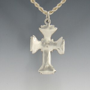 Silver Iron Cross Pendant/ Sterling Silver Iron Cross/ Cross Necklace ...