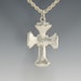 Silver Iron Cross Pendant/ Sterling Silver Iron Cross/ Cross Necklace ...